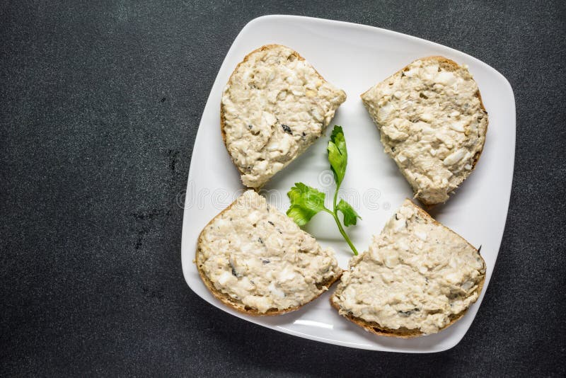 Fish paste with egg stock image. Image of lunch, eating - 69487841