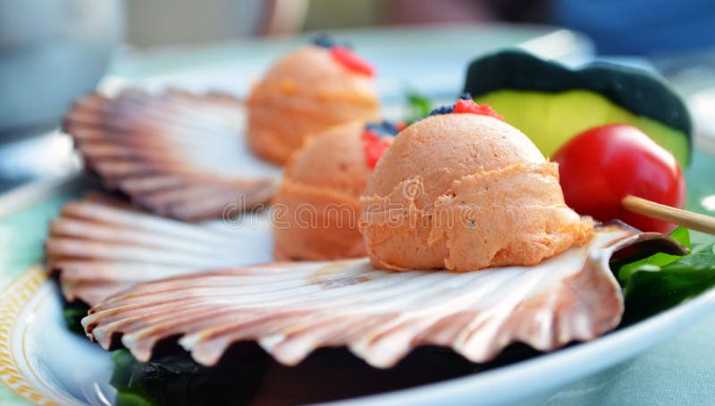 Fish Paste, Snack on the Shell Stock Image - Image of dinner, brown ...
