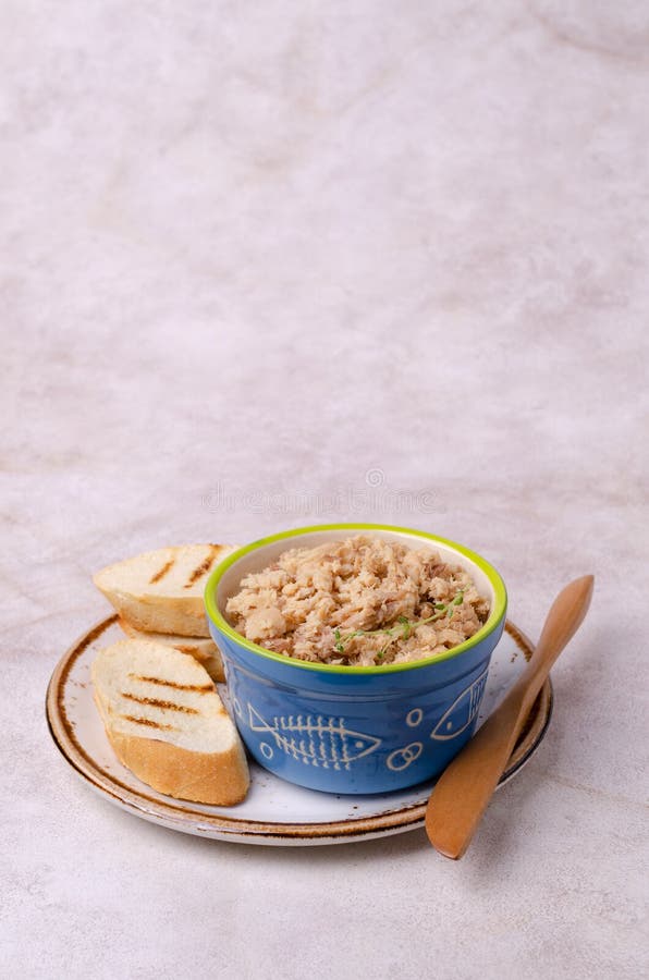 Fish pate with bread stock image. Image of homemade - 268933289