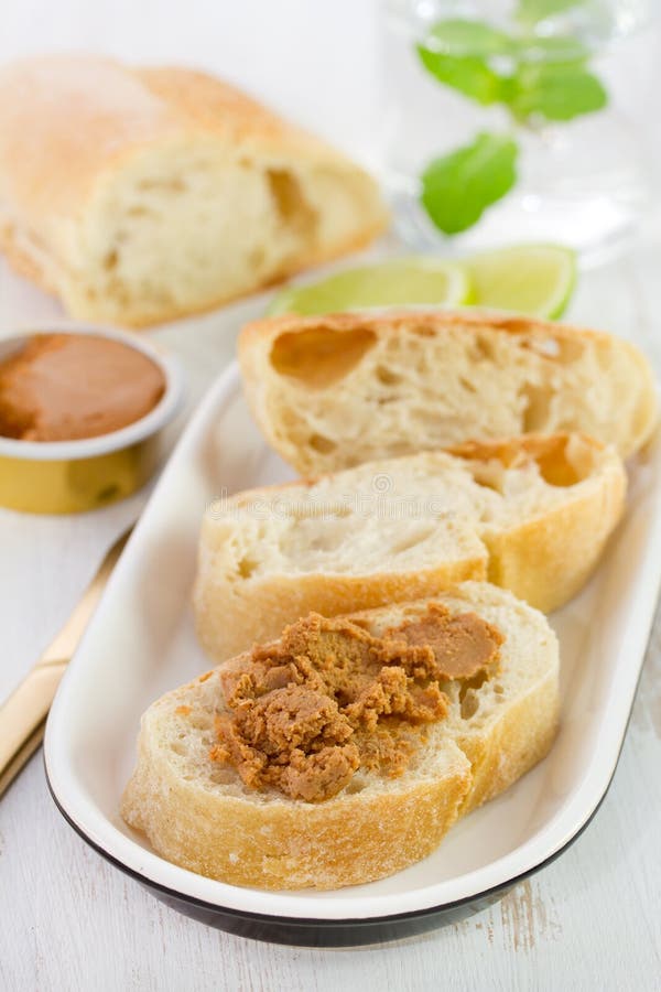 Pate and bread stock photo. Image of loaf, pate, savoury - 18464258