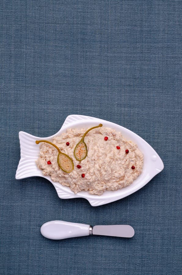 Fish pate with capers stock image. Image of meat, pate - 257557811