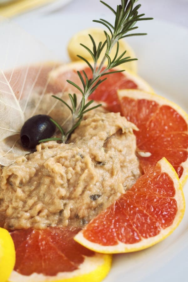 Fish Pate with Red Grapefruit Stock Image - Image of snack, fish: 83166753