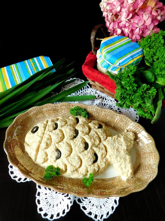 Fish Pate Served on a Plate Stock Photo - Image of basket, cooking ...