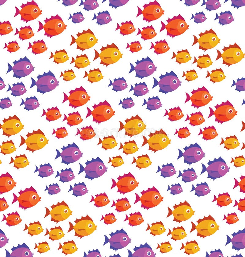 Fish pattern stock vector. Illustration of color, ornament - 23445692