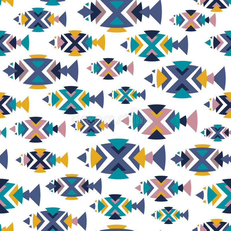 Fish pattern seamless in . stock illustration. Illustration of oriental ...