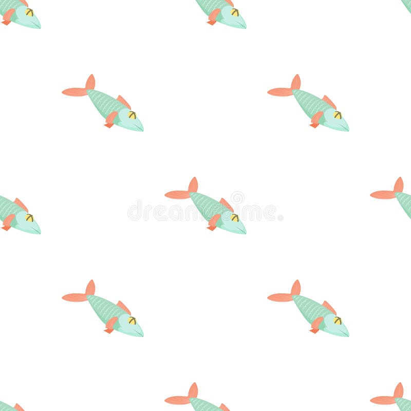 Fish Pattern Seamless Vector Stock Illustration - Illustration of club ...