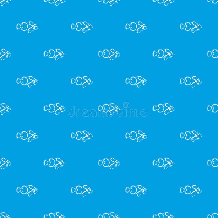 Fish pattern seamless blue stock vector. Illustration of design - 98425548