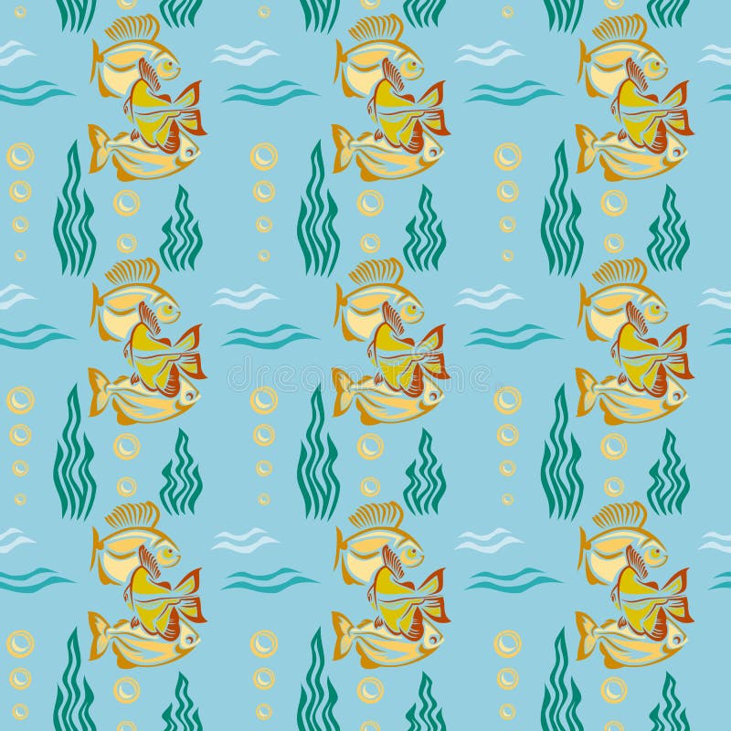 Fish pattern stock vector. Illustration of wallpaper - 40810922