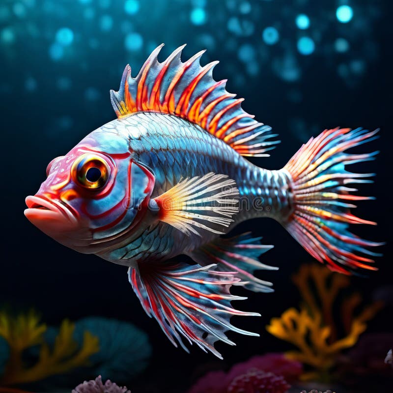 A Fish with Patterns on Its Scales that Change with the Light Stock ...