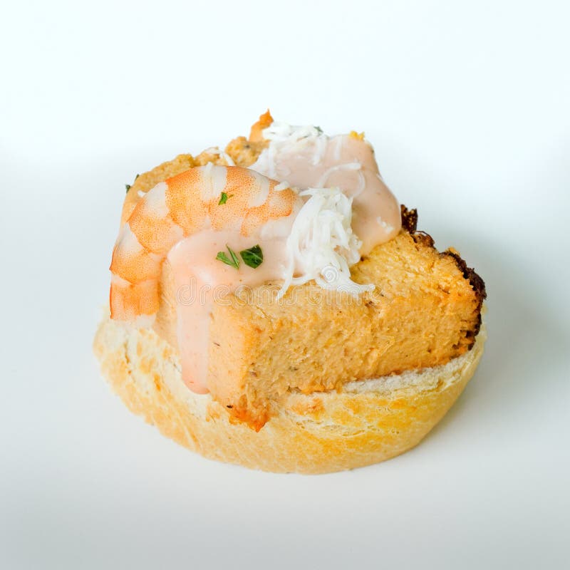 Fish pie pincho. stock image. Image of european, food - 43848939