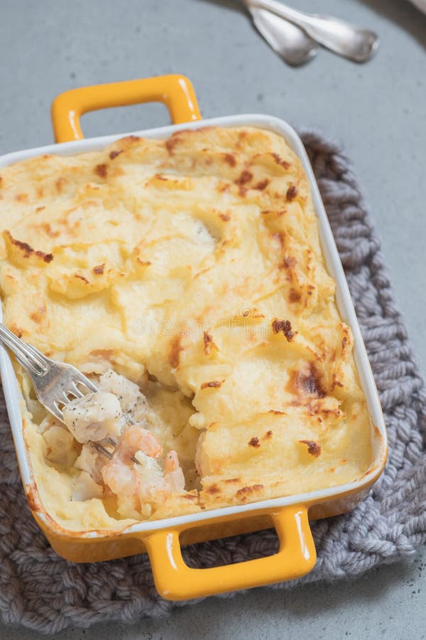 Fish Pie Topped with Mashed Potato Stock Image - Image of dish ...