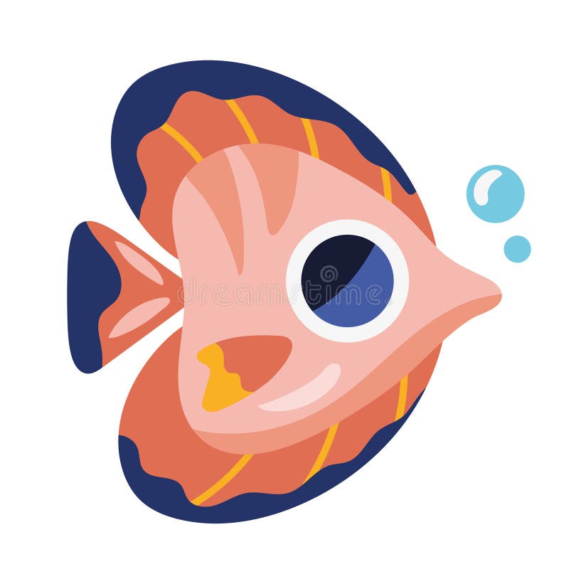 Fish pink color sealife stock vector. Illustration of life - 284027426