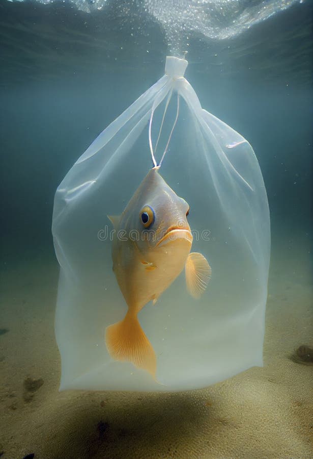 A Fish in a Plastic Bag . the Concept of Pollution in the Ocean ...
