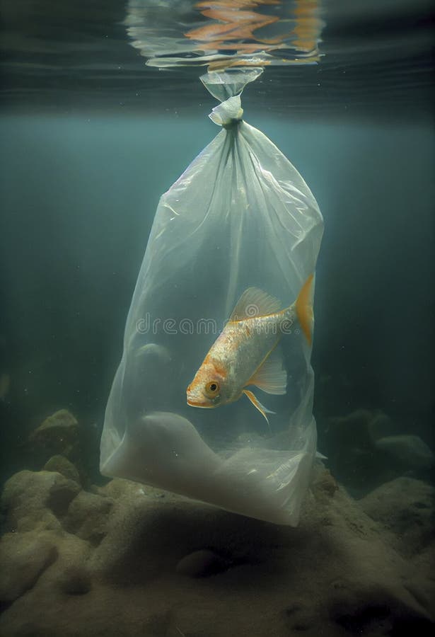 A Fish in a Plastic Bag . the Concept of Pollution in the Ocean ...