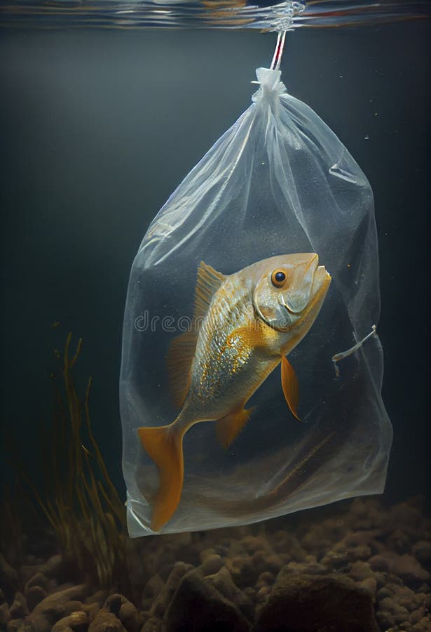 A Fish in a Plastic Bag . the Concept of Pollution in the Ocean ...