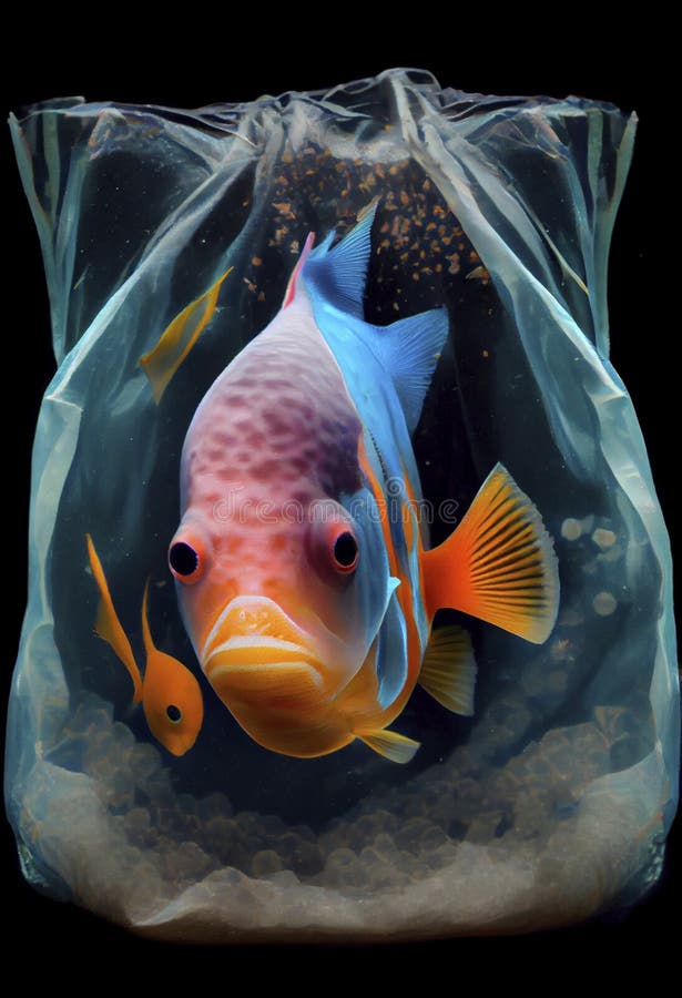 A Fish in a Plastic Bag . the Concept of Pollution in the Ocean ...