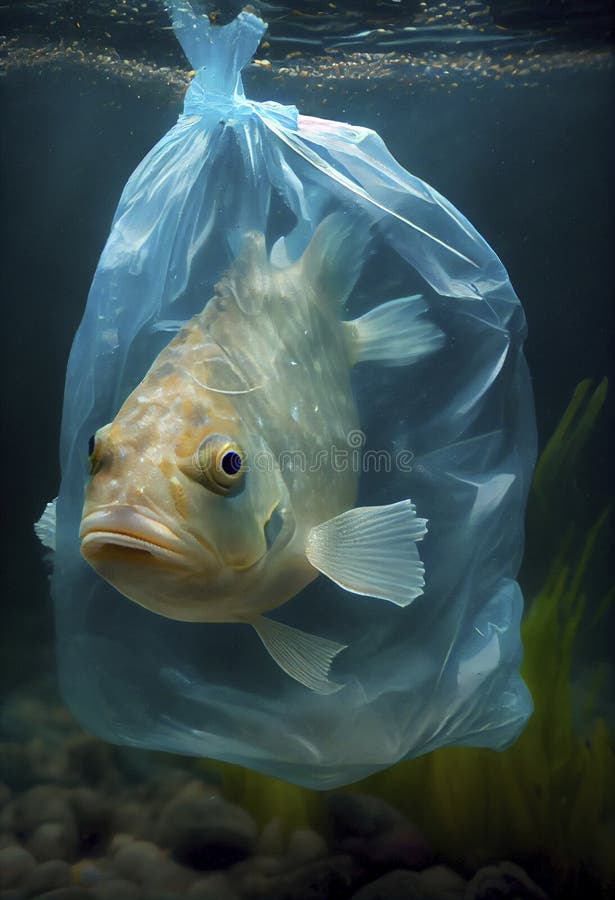 A Fish in a Plastic Bag . the Concept of Pollution in the Ocean ...
