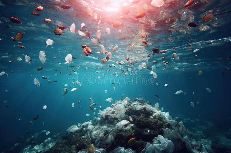 Fish and Plastic Pollution. Envrionmental Problem - Plastics ...