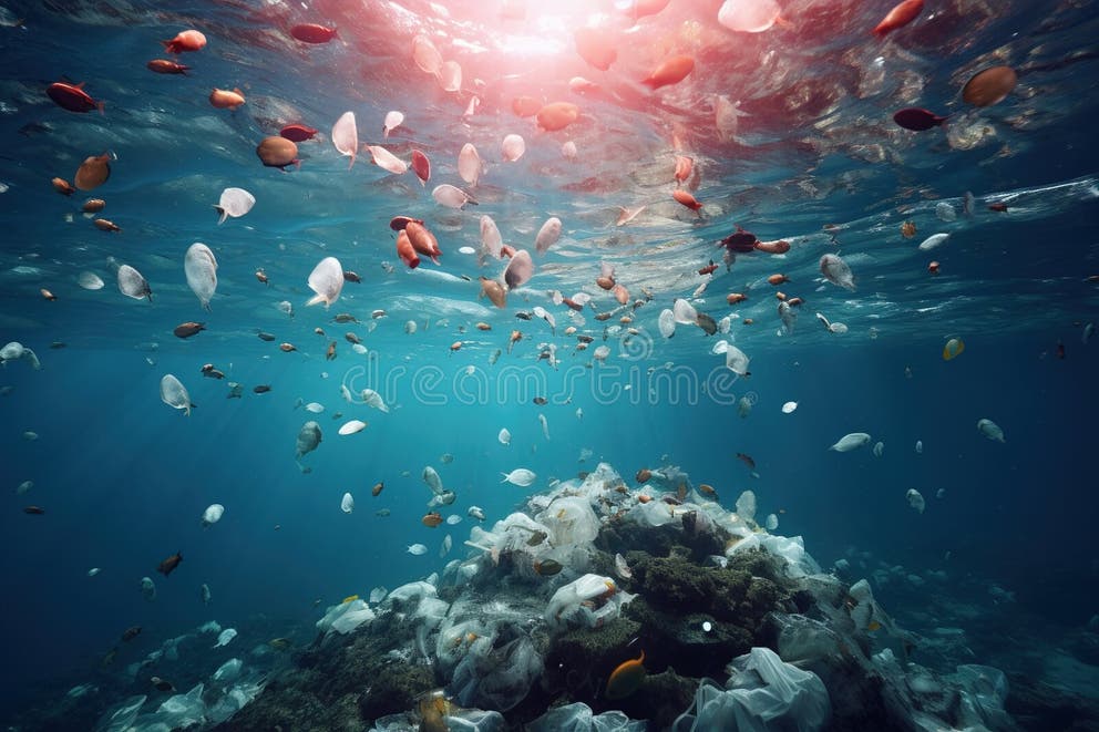 Fish and Plastic Pollution. Envrionmental Problem - Plastics ...