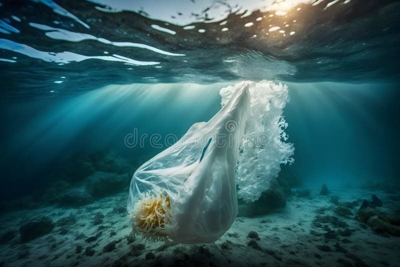 Fish and Plastic Pollution. Envrionmental Problem - Plastics ...