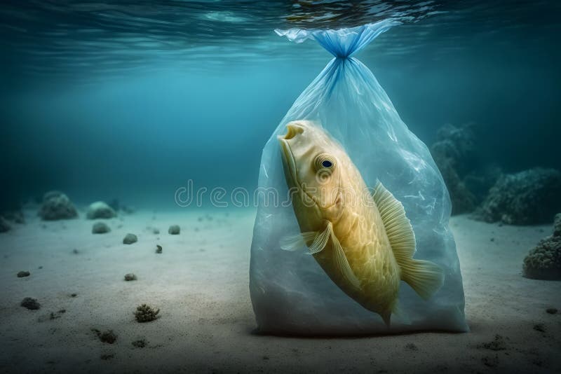 Fish and Plastic Pollution. Envrionmental Problem - Plastics ...