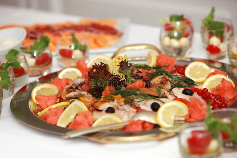 Fish plate stock image. Image of appetite, catering, cocktail - 12538809