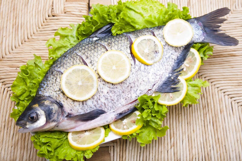 Fish plate stock image. Image of drink, lemon, healthy - 24067633