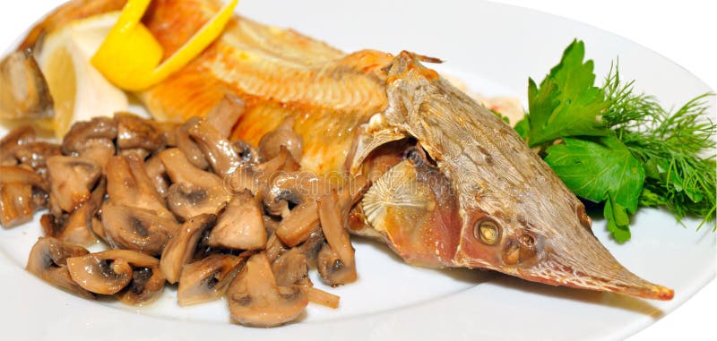 Fish plate stock photo. Image of vegetable, isolated, seafood - 5707482