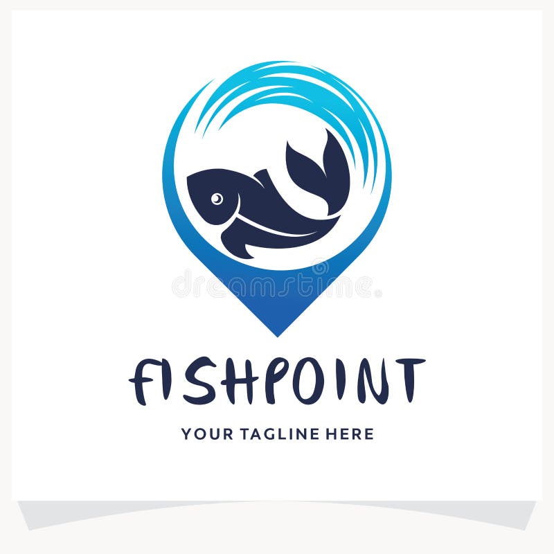 Fish Point Logo Design Template Inspiration Stock Vector - Illustration ...