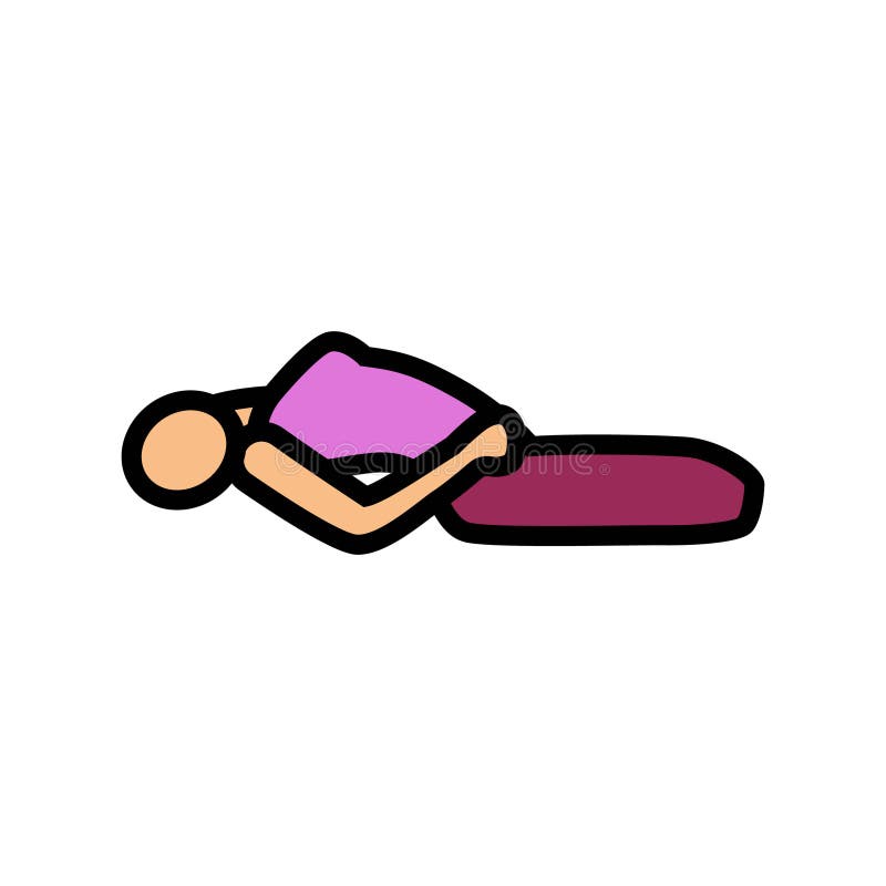 Fish Pose Matsyasana Yoga Color Icon Vector Illustration Stock ...