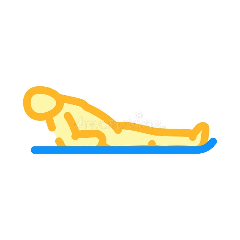 Fish Pose Matsyasana Yoga Color Icon Vector Illustration Stock ...