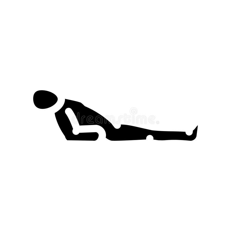 Fish Pose Matsyasana Yoga Glyph Icon Vector Illustration Stock Vector ...