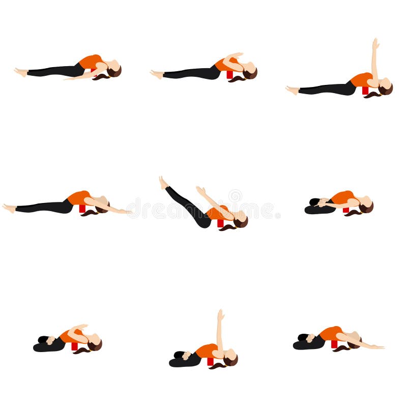 Matsyasana Variations Stock Illustrations – 2 Matsyasana Variations ...