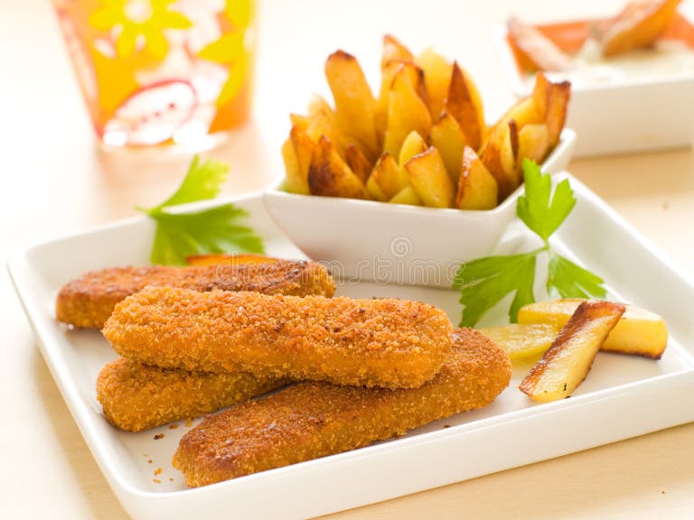 Fish and potato stock photo. Image of stick, cuisine - 17829420