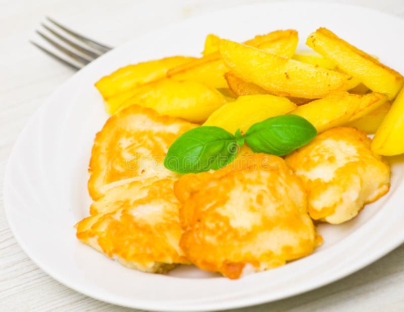 Fish and potato stock image. Image of cooked, mackerel - 32661051