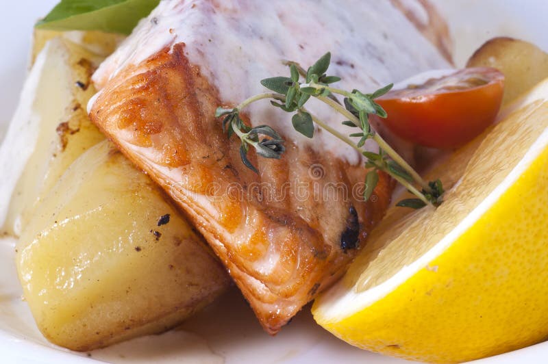 Fish with potatoes stock image. Image of potatoes, fish - 54506147