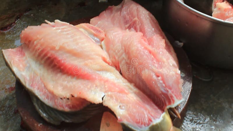 Deboning A Fish In A Market Stock Footage - Video of fishing, market ...