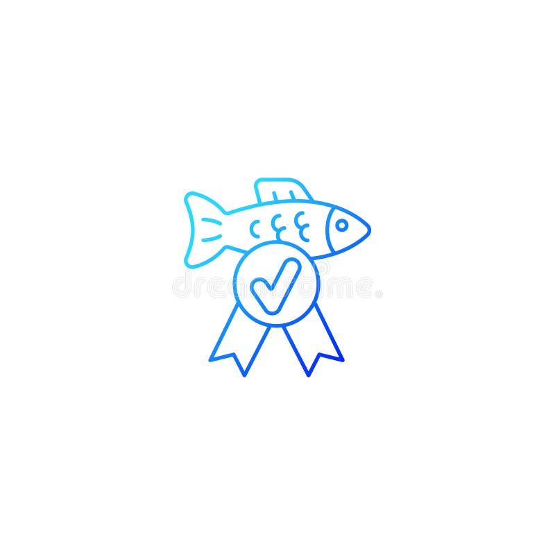 Fish Quality Control Gradient Linear Vector Icon Stock Vector ...