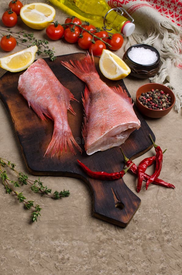 Fish raw snapper stock photo. Image of mediterranean - 140698652