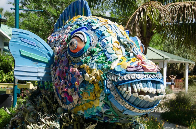 Fish of Recycled Plastic from the Ocean Editorial Photography - Image ...