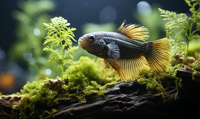 Fish Resting on Moss stock photo. Image of life, marine - 324551798