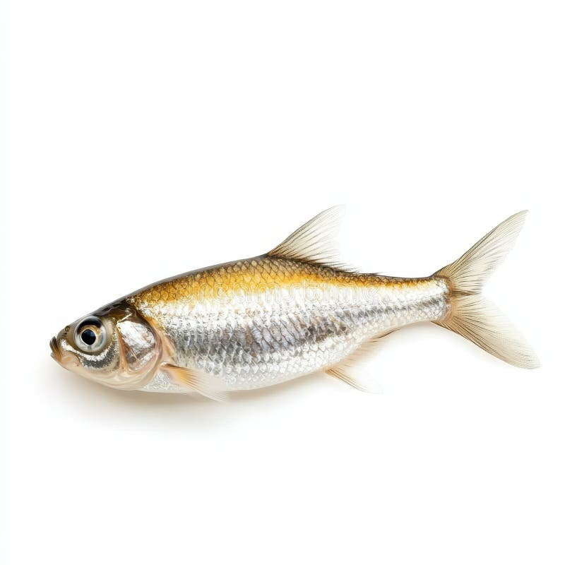 A Fish Rests on a Clean White Surface, Showcasing Its Natural Colors ...