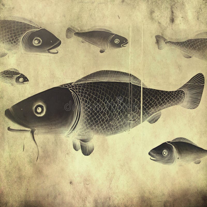 Fish - retro style stock illustration. Illustration of scrapbook - 23369871