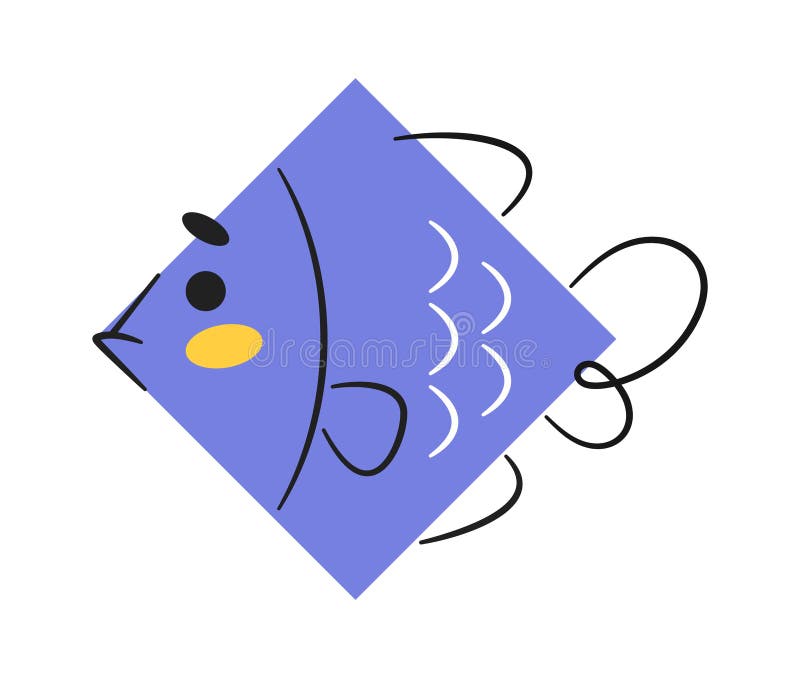 Fish Rhombus Geometric Shape Illustration Stock Vector - Illustration ...