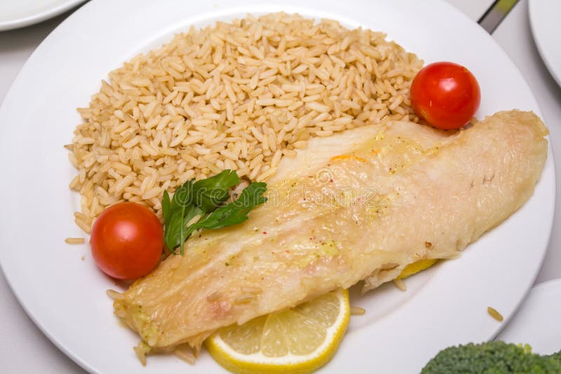 Fish with rice stock image. Image of meats, mixed, buffet - 34966835
