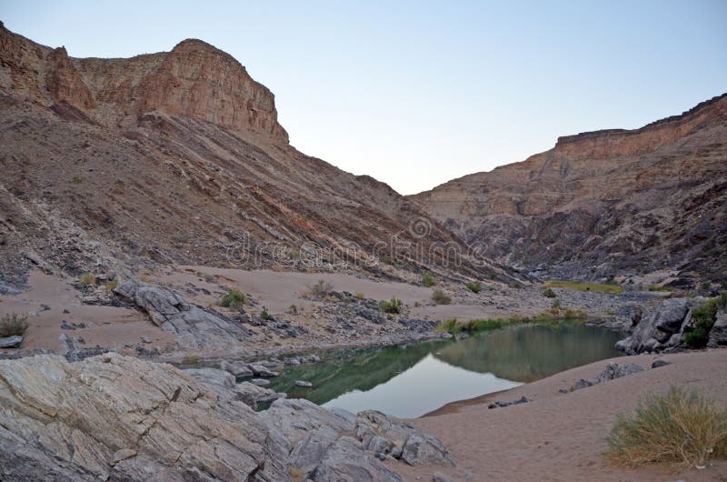 In the Fish River Canyon in Southern Namibia Stock Photo - Image of ...