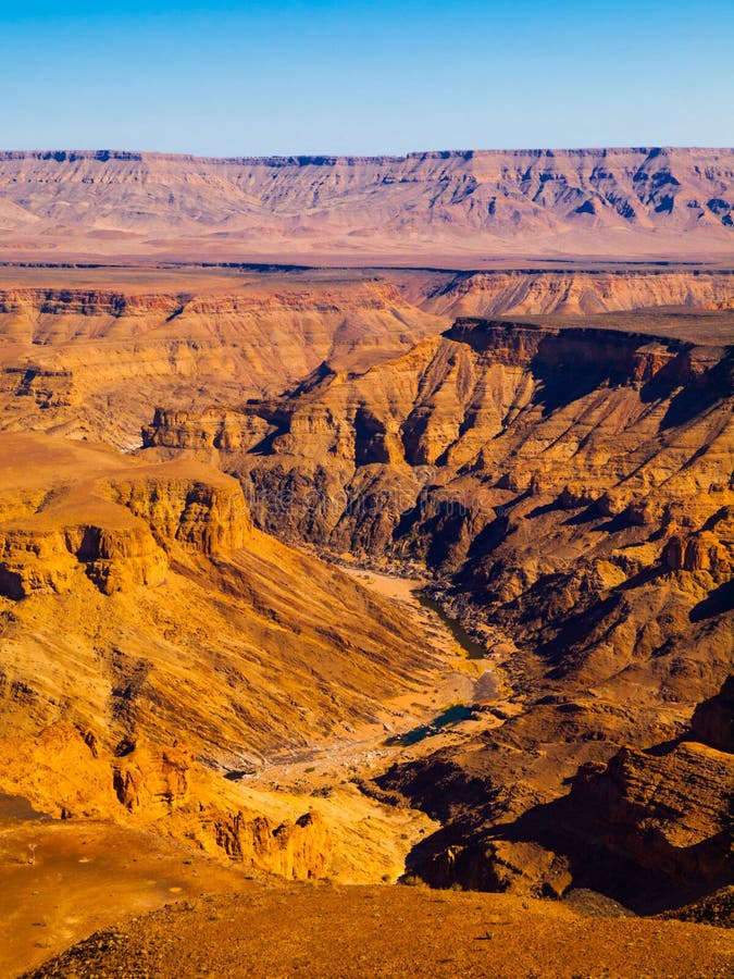 Fish River Canyon in Namibia Panorama View Stock Image - Image of ...