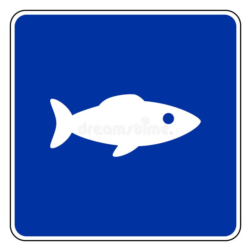Fish and road sign stock vector. Illustration of sign - 228344728