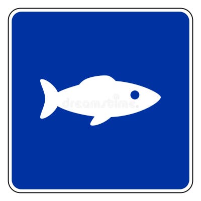 Fish and road sign stock vector. Illustration of sign - 228344728