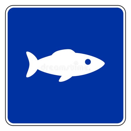 Fish and road sign stock vector. Illustration of sign - 228344728